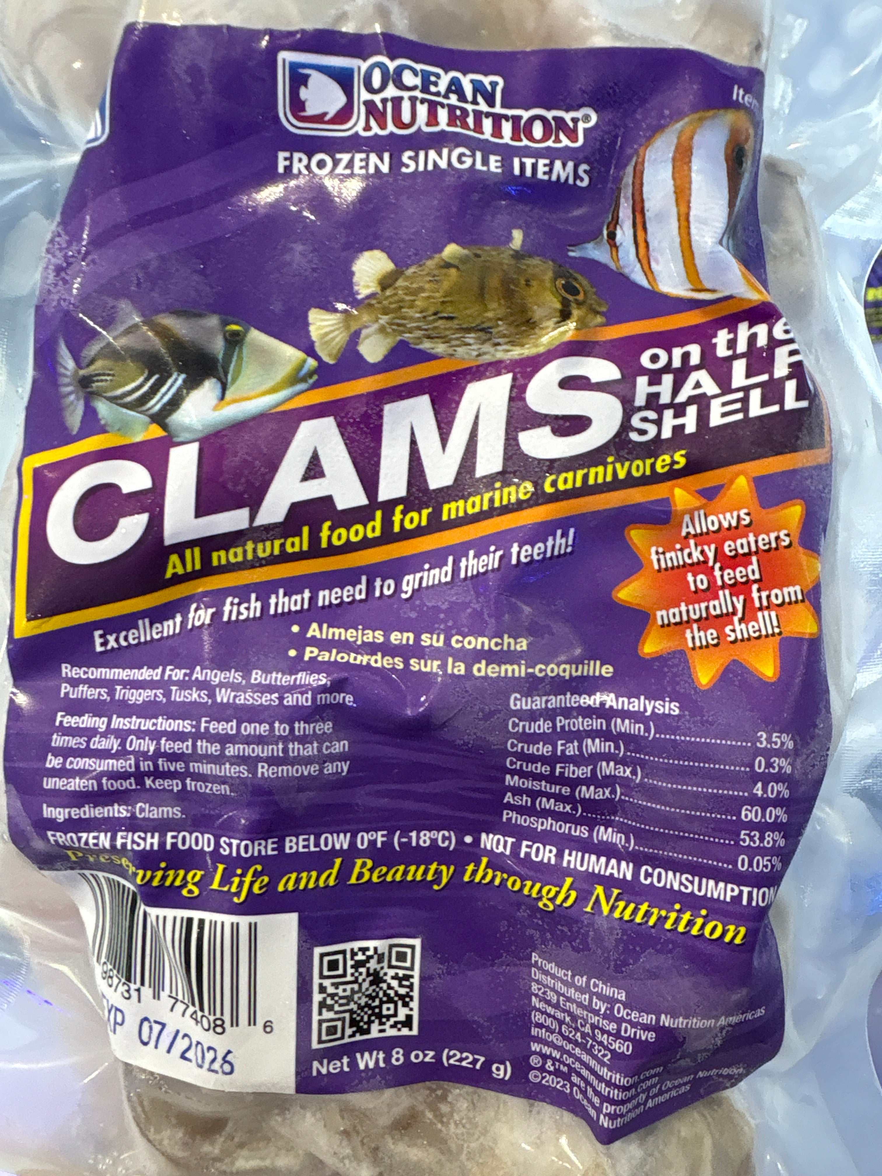 ON-Clams on the half shell 8oz – Hydros Aquatics